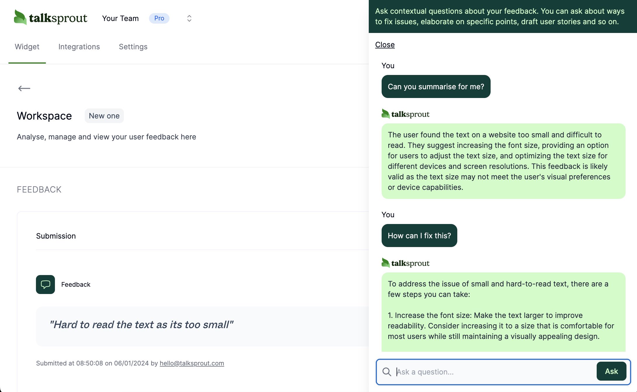 talksprout | AI Powered Feedback Collection For Everyone
